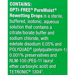 Opti-Free Puremoist Rewetting Drops, 12-mL