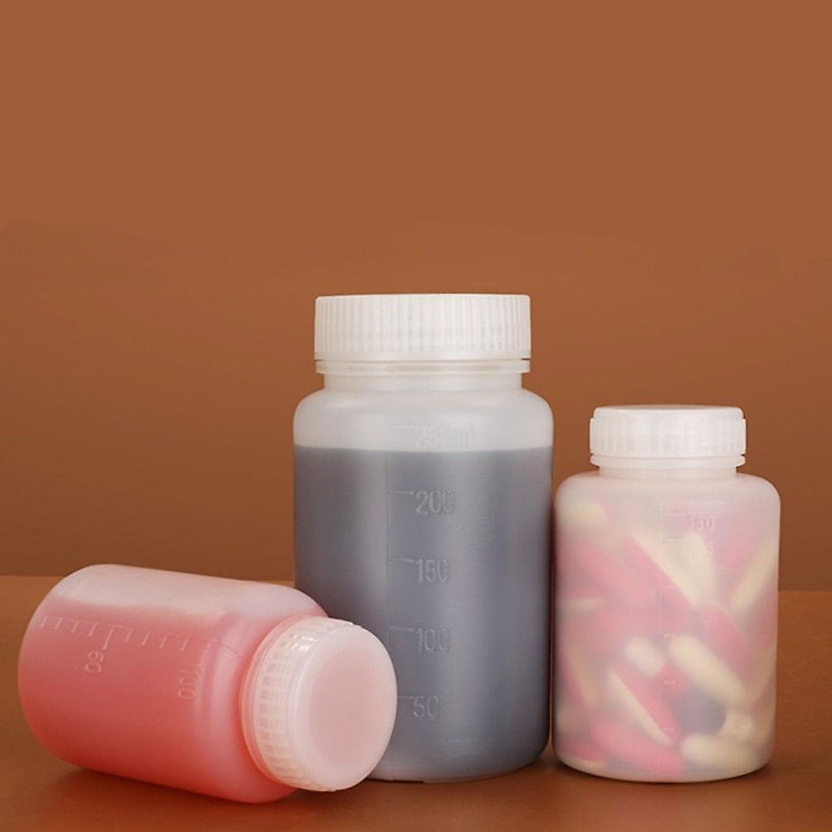 LEPEVNEY 1000ml/34oz Plastic Bottles Lab Chemical Reagent Bottle - Wide Mouth, Secure Sample Sealing, Liquid Storage Container 2 Pcs