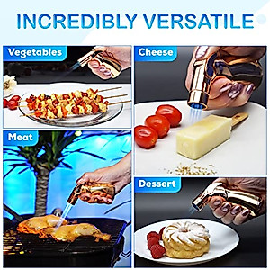 Profesional Butane Blow Torch - for Creme Brulee, Cooking, Desserts, Baking (Silver)