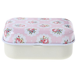 HELYZQ Flower Tin Trinket Jewelry Coin Box Tinplate Storage Case Small Rectangular