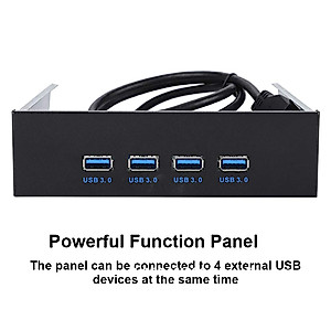 5.25 Inch 4 Port USB 3.0 Front Panel 5.25 Inch 19Pin to USB3.0 CD Driver 4 Port Hub Front Panel CD ROM Expansion Mobile Rack with SATA Cable