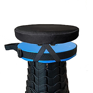 Outward Gear Thick Seat Cushion for Telescopic Stools, Collapsible Stool Chair Pads with Thickened Memory Foam, Fits All Round Retractable Folding Stools (Cushion Only)