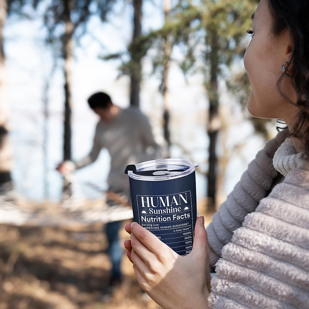 Shqiueos Coworker Christmas Gifts Human Sunshine Tumbler Cup 20 Oz, Thank You Gifts for Women Men, Appreciation Gifts for Teacher Doctor Nurses Employee Principal Boss Retirement Birthday Gifts