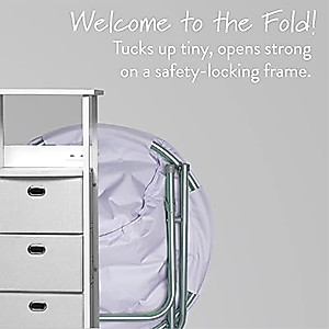 Urban Shop Micromink Foldable Saucer Chair, Lavender