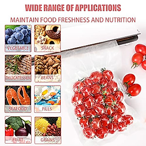 Vacuum Sealer Bags,200 Pcs 4mil 8"x12"Vacuum Sealer Bags for Food,Vacuum Storage Bags Foodsaver Bags for Food Preservation, Refrigeration Storage, Low Temperature Cooking, Microwave Heating