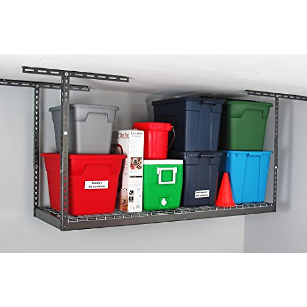 MonsterRAX - 2x6 Overhead Storage Rack (Hammertone, 18"-33" Ceiling Drop Down)