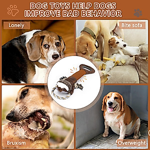 Eneston Large Plush Squeaky Dog Toys with Crinkle Paper, Tug of War Pull Toys for Puppies, Interactive Dog Chew Toys for Small, Medium and Large Dogs