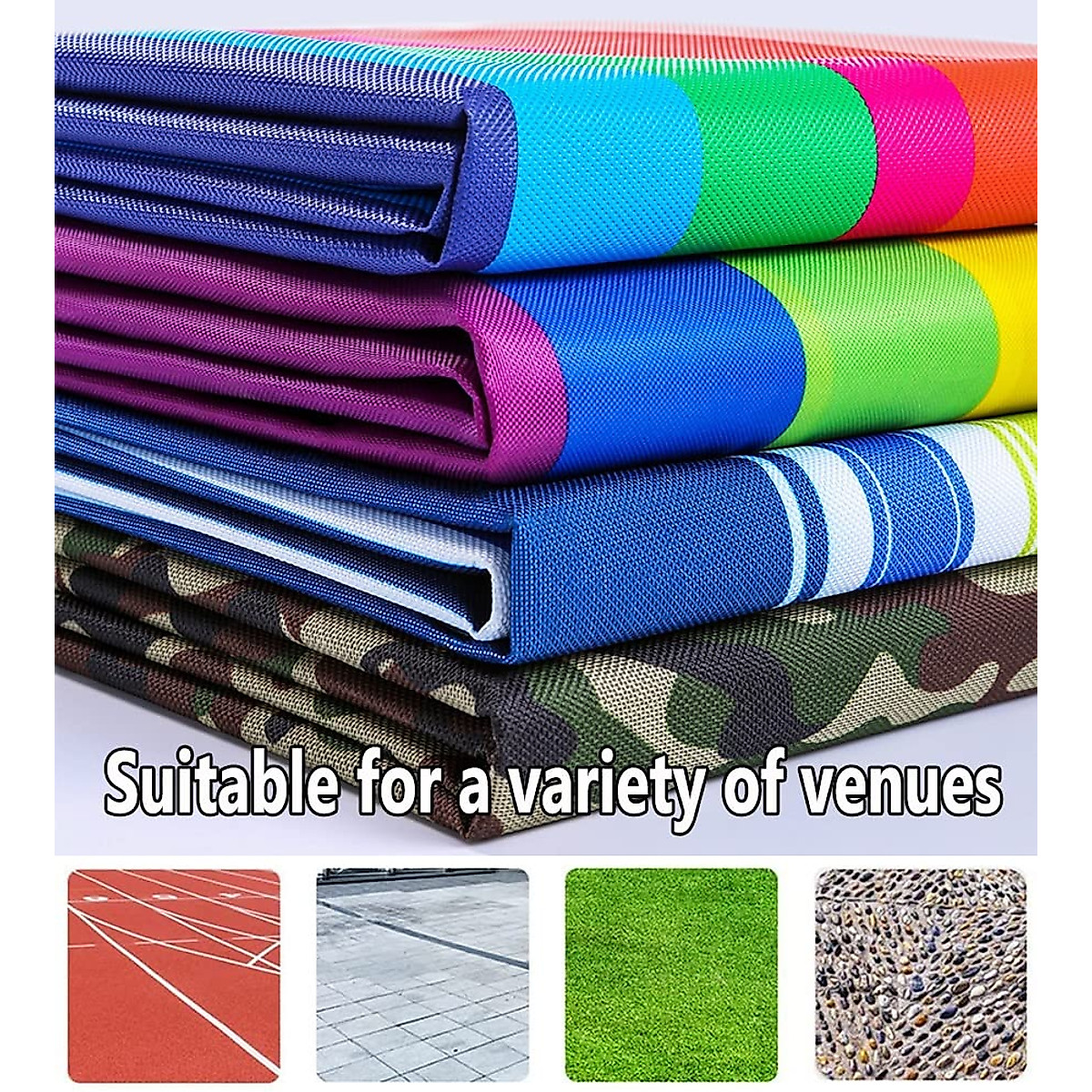 2PCS Teamwork Games Run Mat, Outdoor Lawn Game Equipment for Adults Kids Fun Games, Suitable for 2-18 People (Size : Adult-20M/26FT)