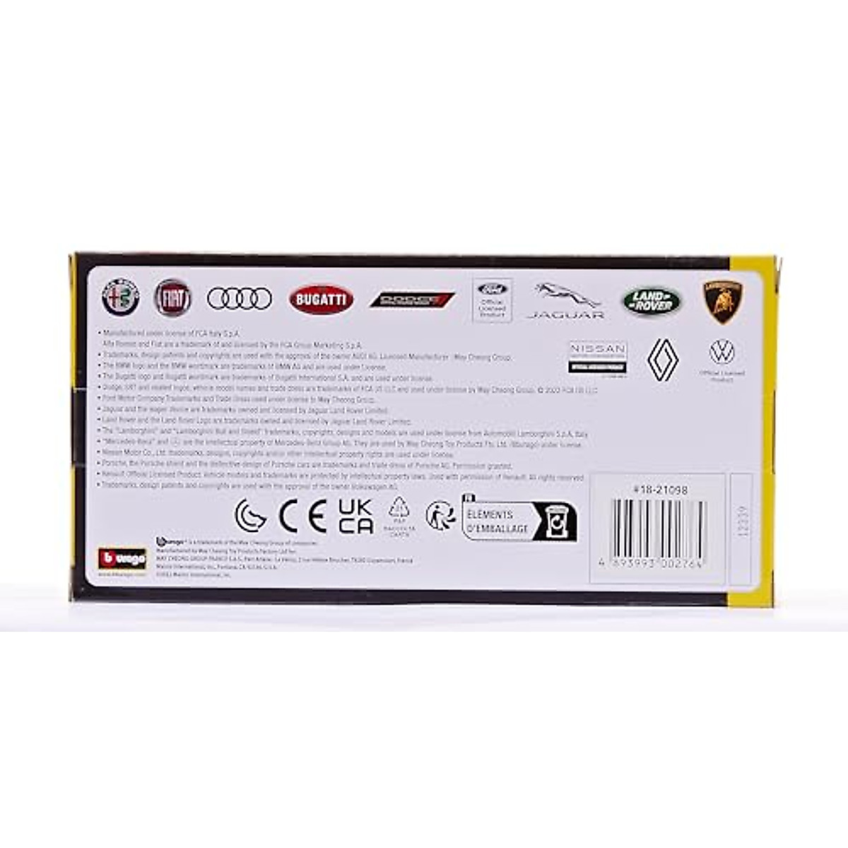 Bburago Porsche Taycan Turbo S in Blue in 1/24 Scale (18-21098B)