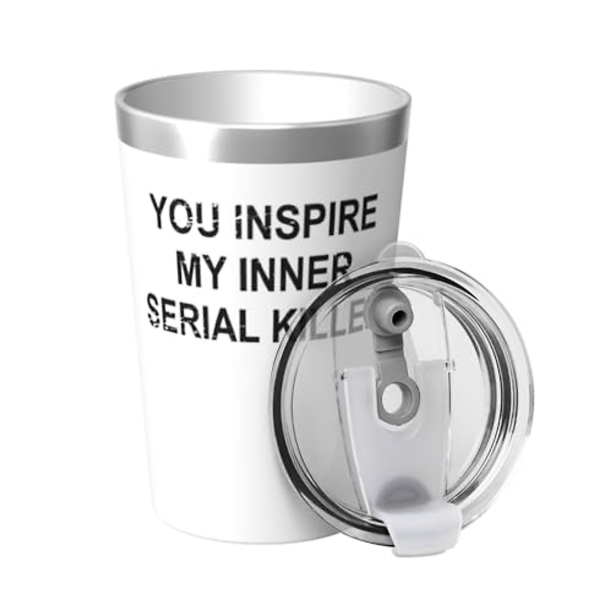 You-Inspire-My-Inner-Serial-Killer-Gifts For Women Men 12oz Travel Coffee Mug Tumbler with Flip Lid Reusable Insulated Stainless Steel Cold Brew Iced Coffee Cup Thermos-YYY