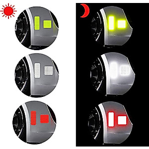 KOOUMOS 30pcs Reflective Decals Reflective Stickers Safety Warning Sticker Tapes Waterproofsp High Intensity Night Visibility Adhesive for Helmets Motorbike 1.18 x 3.25 Inch(3x8cm)
