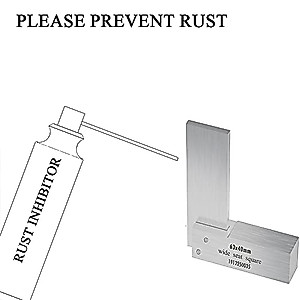 Machinist Square, 2.48"x1.57" Precision Square, Wide Seat Square, L-Type Carbon Steel Right Angle Engineering Ruler Tool for Woodworking (63 x 40mm)