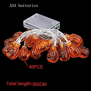 RISEDC Halloween LED String Lights Pumpkin Lantern DIY Garden Strings Home Outdoor Decor lamp Battery Powered-Pumpkin LanternA