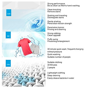 Dpofirs 5V USB Mini Washing Machine, Portable Lightweight Home Washer with Dual Turbine Ultrasonic Deep for Sinks Dorms Travel, Small Dishwashing for Hand Washing, Laundry