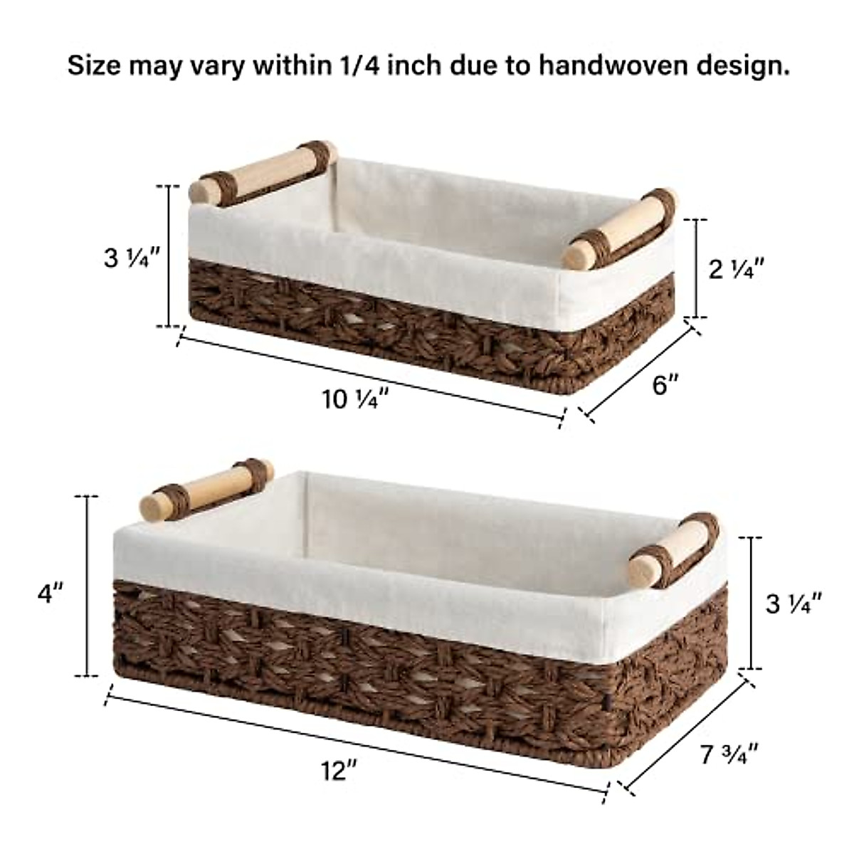 StorageWorks 3-Section Wicker Baskets + StorageWorks Open Home Storage Wicker Baskets