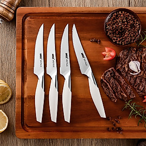 AMSZL Knife Set - Sharp Kitchen Knife Set of 5 - Dishwasher Safe Kitchen Knives - German Stainless Steel Chef Knife Set - Professional Knife Set - Cooking Knife Set - Cutting Knife Set