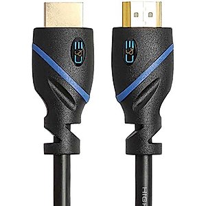 50ft (15.2M) High Speed HDMI Cable Male to Male with Ethernet Black (50 Feet/15.2 Meters) Supports 4K 30Hz, 3D, 1080p and Audio Return CNE59007