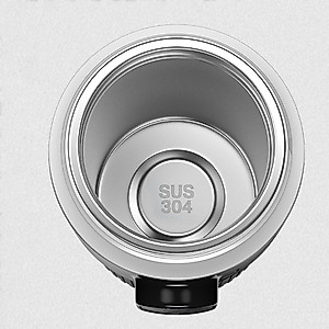 Car Heating Cup Car Kettle Portable Easily Washing Electric Heat Water Cup Car Heated Mug for Heating Water Outdoor Work, Black