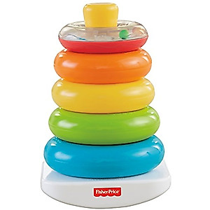 Fisher-Price Infant Gift Set with Baby’s First Blocks (10 Shapes) and Rock-a-Stack Ring Stacking Toy for Ages 6+ Months (Amazon Exclusive)