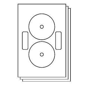 50 Sheets - Full Coverage CD/DVD Labels Neato Full Face Disc and Case Labels - 2 Sets of Labels Per Sheet Photo Quality Matte Finish for Inkjet and Laser Printers