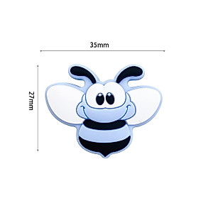 Decoendiy 10Pcs Silicone Bee Beads-Colorful Shaped Silicone Animal Beads-Loose Bee Spacer Beads with Hole-Flat Bee Silicone Beads for Jewelry Making DIY Bracelets Necklaces Keychain Crafts (Yellow)