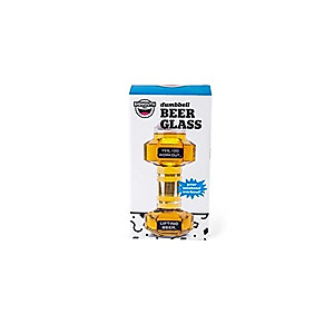 BigMouth Inc. The Dumbbell Beer Glass, Novelty Beer Drinking Glass, 24 Oz