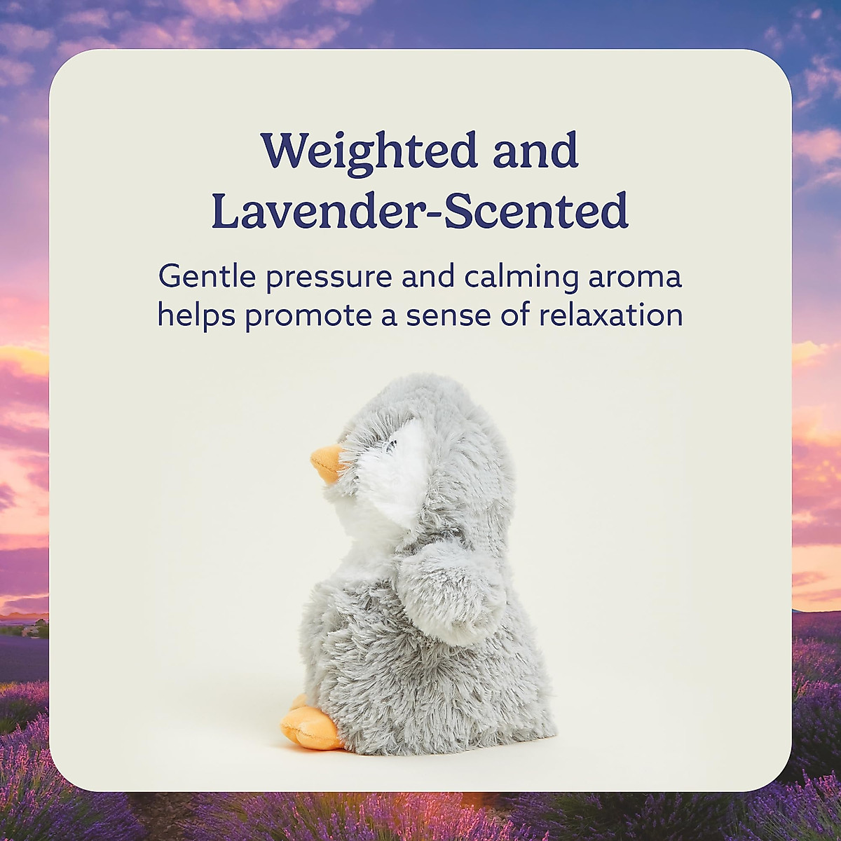 warmies Microwavable & Weighted Stuffed Animals, Gray Penguin - Heated Stuffed Animal Plushie for Warmth & Comfort - Cute Soft Plush Toys for Adults & Children (Boys, Girls, Babies & Toddlers)