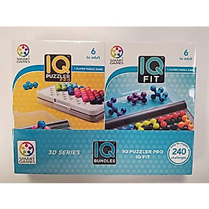 SmartGames IQ Bundles 3D Series: IQ Puzzler Pro & IQ Fit 240 Challenges for Ages 6-Adult