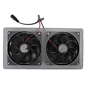 100W Solar Powered Fan Kit, 3000Rpm Dual Exhaust Fan Efficient Solar Fans with Solar Panel, Waterproof Ventilation Fan for Home, Greenhouse, RV, Chicken Coop