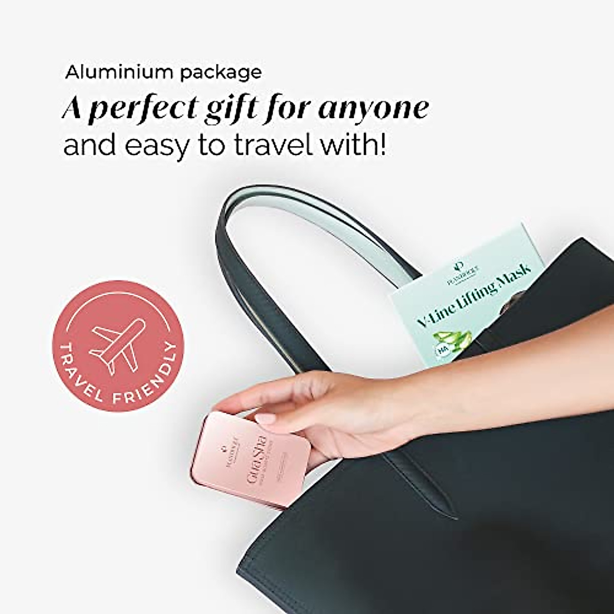 PLANTIFIQUE Gua Sha Rose Quartz Tool for Face Anti Aging Massage Tool - GuaSha Tool for Face - Facial Skin Care Products - Face Massager for Your Skincare Routine