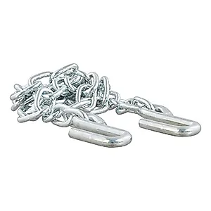 CURT 80011 48-Inch Trailer Safety Chain with 3/8-In S-Hooks, 2,000 lbs Break Strength
