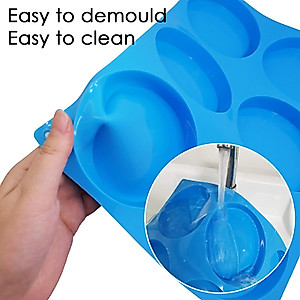 2 Pack 6-Cavity Resin Coaster Moulds, FineGood Round Coaster Mould for Resin Silicone Cake Moulds Baking Tray