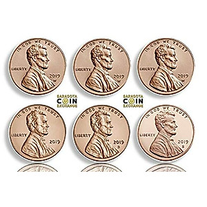 2019 Various Mint Marks Lincoln Shield 2019 Lincoln Update Set All 3 W Pennies included Total of 6 Coins Uncirculated