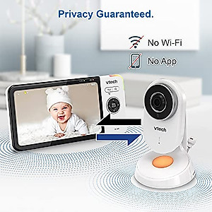 VTech VM818HD Video Monitor, 5-inch 720p HD Display, Night Light, 110-degree Wide-Angle True-Color DayVision, HD No Glare NightVision, Best-in-Class 1000ft Range, 2-Way Talk