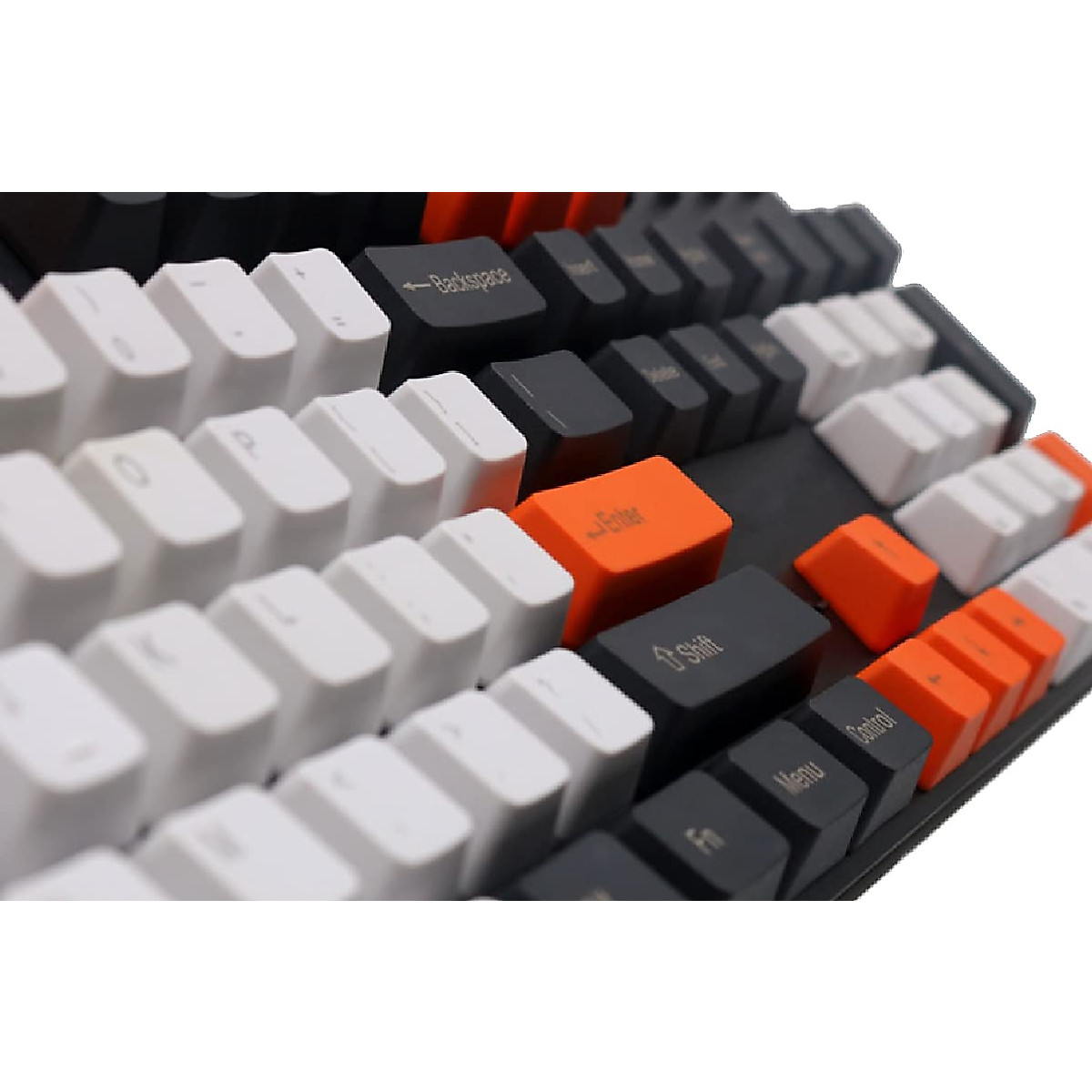 CASIN PBT Keycaps Set for Mechanical Gaming Keyboard, 60% 87 104 108 OEM Profile Custom Keyset with Key Cap Puller (Carbon)