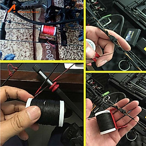 SHARROW Archery Serving Thread Bowstring Serving Material 131 Yards for Tying Peep Sight Nock Maintenance Accessories (Black)