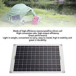Solar Panel Kit, 50W Solar Panel Charger Monocrystalline Silicon 30A Charge Controller Solar Panel Kit for RV Marine Boat