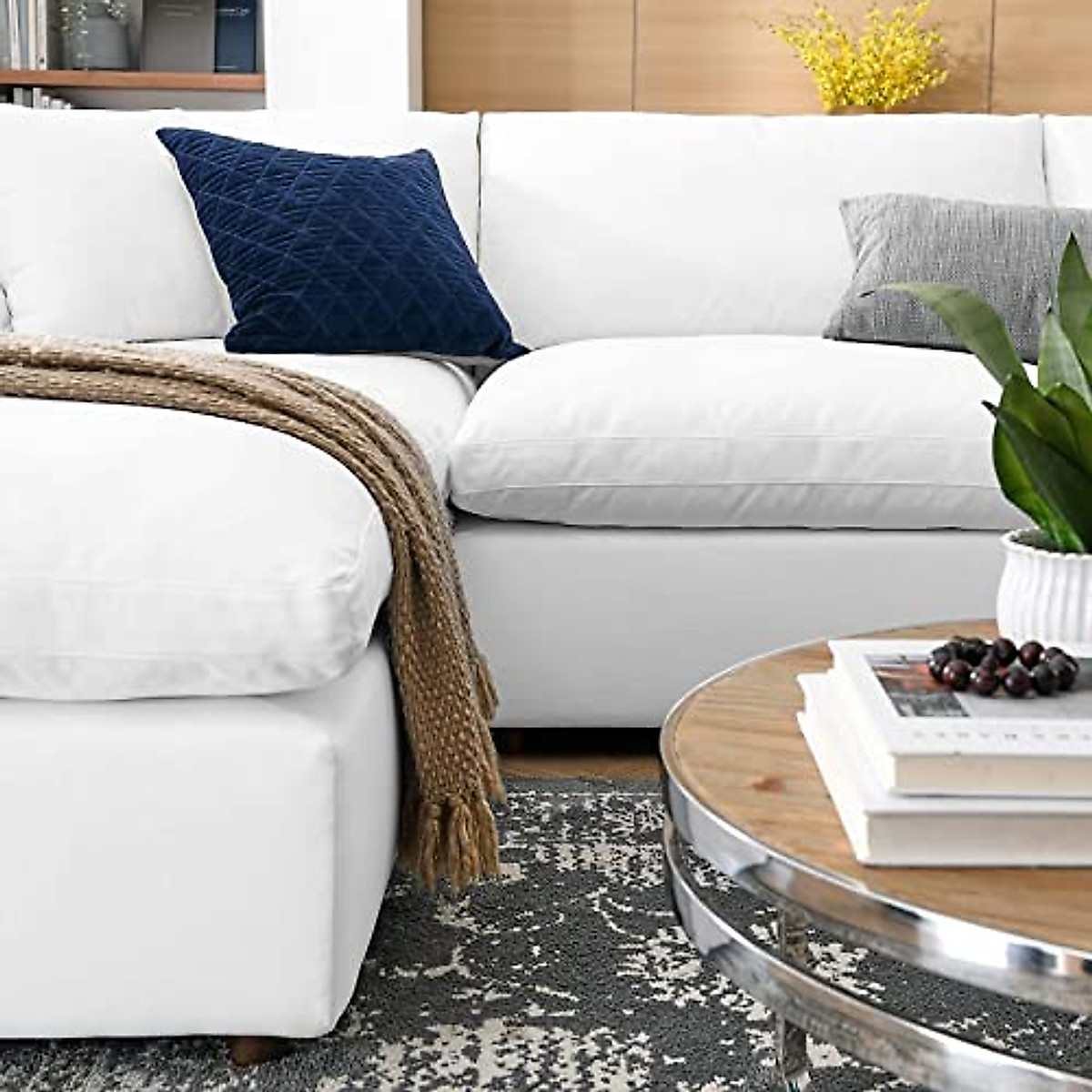 Modway Commix Down-Filled Overstuffed Upholstered 6-Piece Sectional Sofa