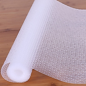 Wibiutry Shelf Liner Kitchen Drawer Mats, Non Adhesive EVA Material Refrigerator Liners with Waterproof Durable Strong Grip Fridge Mats for Cupboard, Cabinet, Drawer Liner,13.7X59 Inches