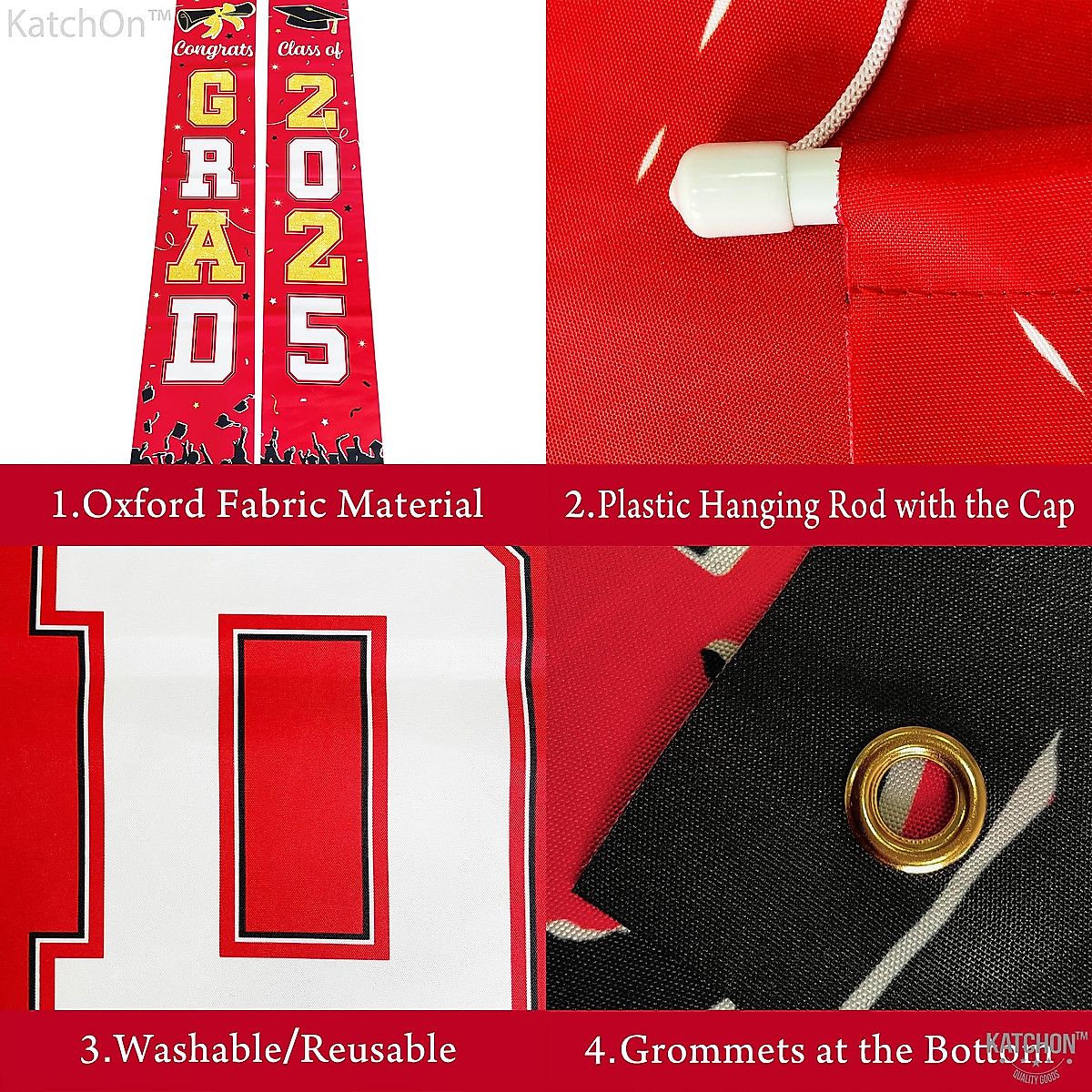 Graduation Banner for Graduation Door Decorations - 72x12 Inch, No DIY | Graduation Door Banner for Graduation Party Decorations 2022 Black and Gold | We Are So Proud of You Graduation Banner 2022