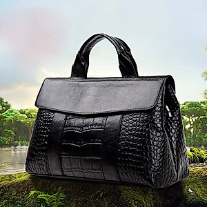 NC Genuine Leather Alligator Print Handbag Large Capacity Ladies Bag Fashion All-Match Crossbody Shoulder Bag for Women