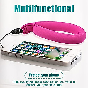 Weewooday 6 Pcs Floating Wrist Strap Waterproof Camera Phone Float Lanyard Foam Floating Band for Camera, Cell Phone, Waterproof Bag, 6 Colors