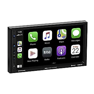 BOSS Audio Systems BVCP9700A Car Audio Stereo System - Apple CarPlay, Android Auto, 7 Inch Double Din, Touchscreen, Bluetooth Audio and Calling Head Unit, Radio Receiver, No CD Player, for Amplifier
