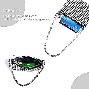 NEWROGENG Mini Purse Rhinestone Evening Bag, Sparkly Party Purses for Women Evening Small Crossbody Bag Handbag