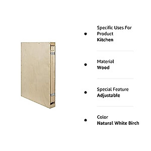 Hardware Resources 3" Dead-Space Base Cabinet Filler Pullout with No Wiggle Technology to Eliminate Rocking and Sagging. End-of-Cabinet Filler Space pullout White Birch