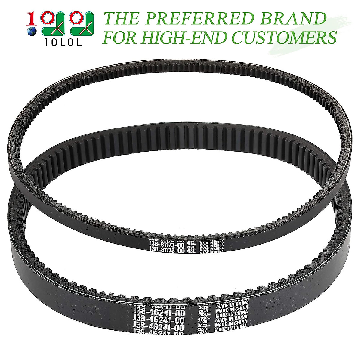 10L0L Starter Generator & Drive Belt Kit for Yamaha G2, G5, G8, G9, G11, G14, G16, G22, 2012-up G29 Gas Golf Cart, Replace OEM J55-G6241-00 J55-H1173-00 JN6-H1173-00