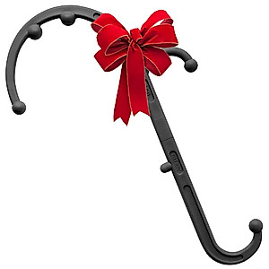 LiBa Back and Neck Massager - Trigger Point Massage Tools for Pain Relief and Self Massage Hook Therapy Handheld Back Neck Shoulder Massager Black - Gift for Women & Men