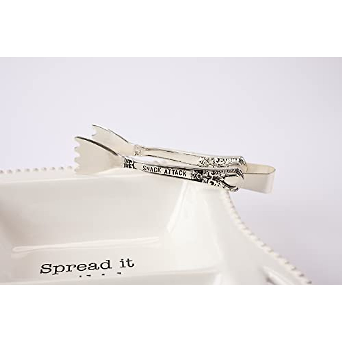 Mud Pie Circa Snack 5 Section Server, White, 12.5" x 12.5"