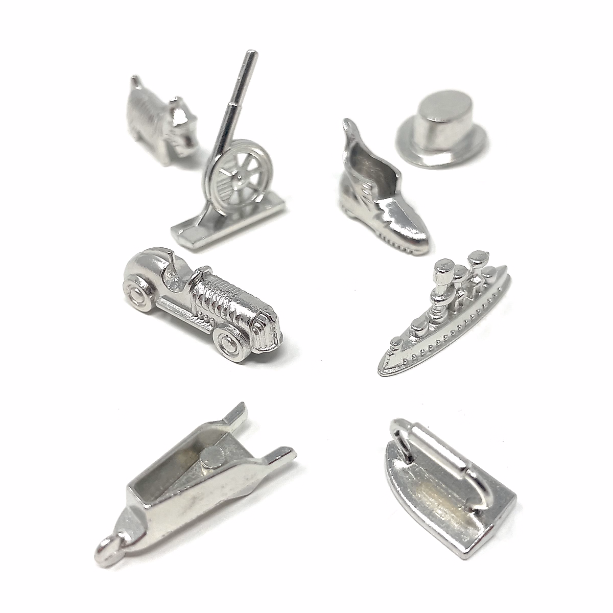 Valchemist Replacement Metal Game Pieces for Monopoly Pieces Set of 8 Tokens