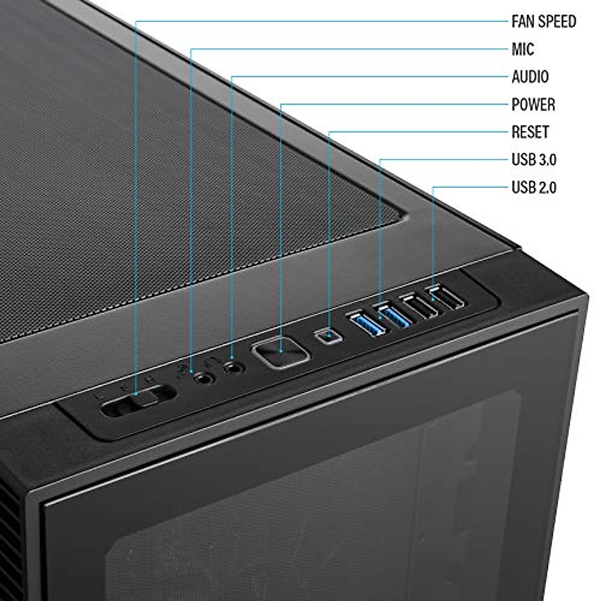 Rosewill ATX Mid Tower Gaming PC Computer Case with Red LED Fans, 360mm AIO Water Cooling Radiator Support, 3 Sided Tempered Glass, Great Cable Management/Airflow - CULLINAN MX-Red